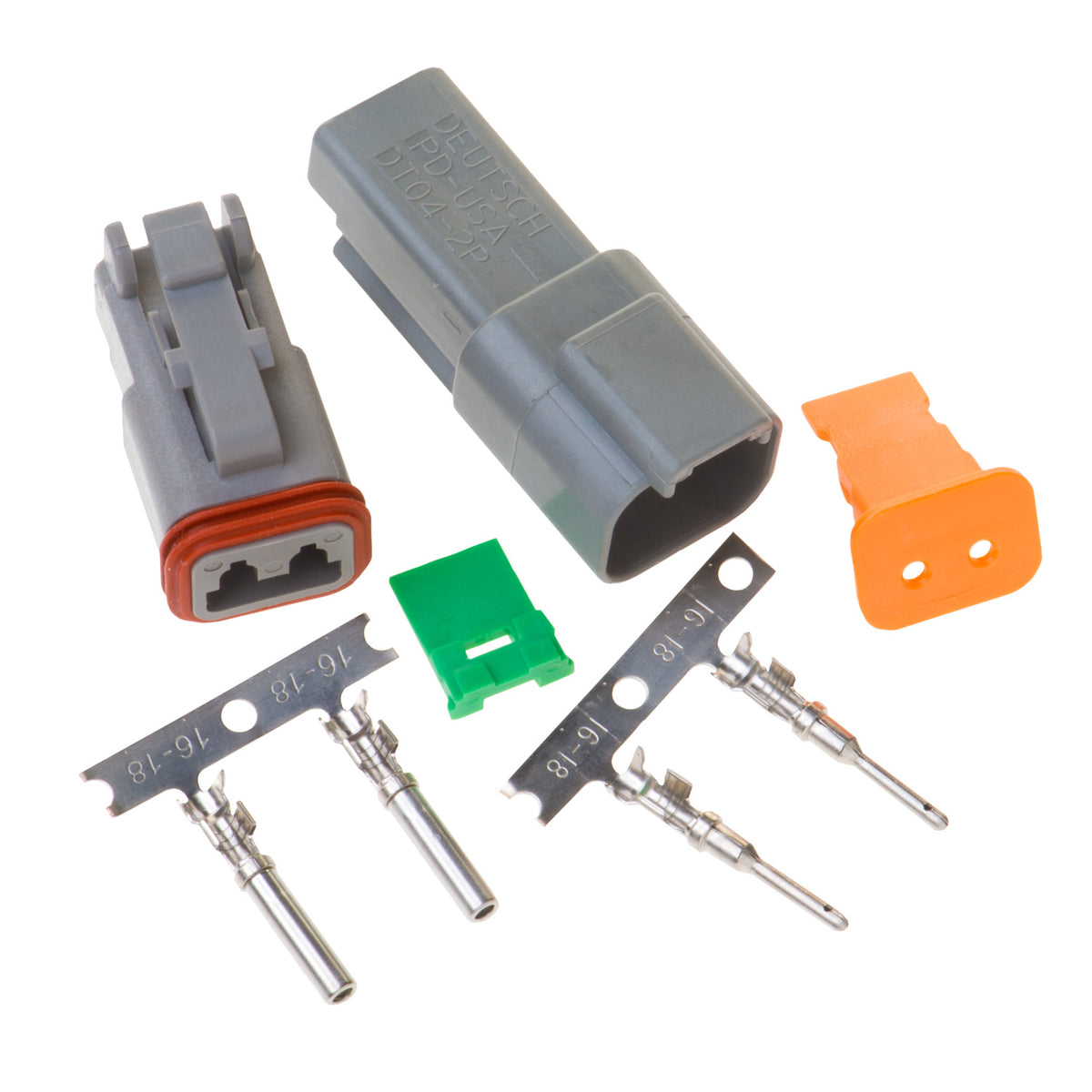 DT02GY - DT Series - 2 Pin Stamped and Formed Contact Connector Kit ...