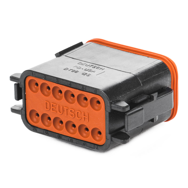 DT06-12SB-B016 - DT Series - 12 Socket Plug - B Key, Enhanced Seal Ret ...