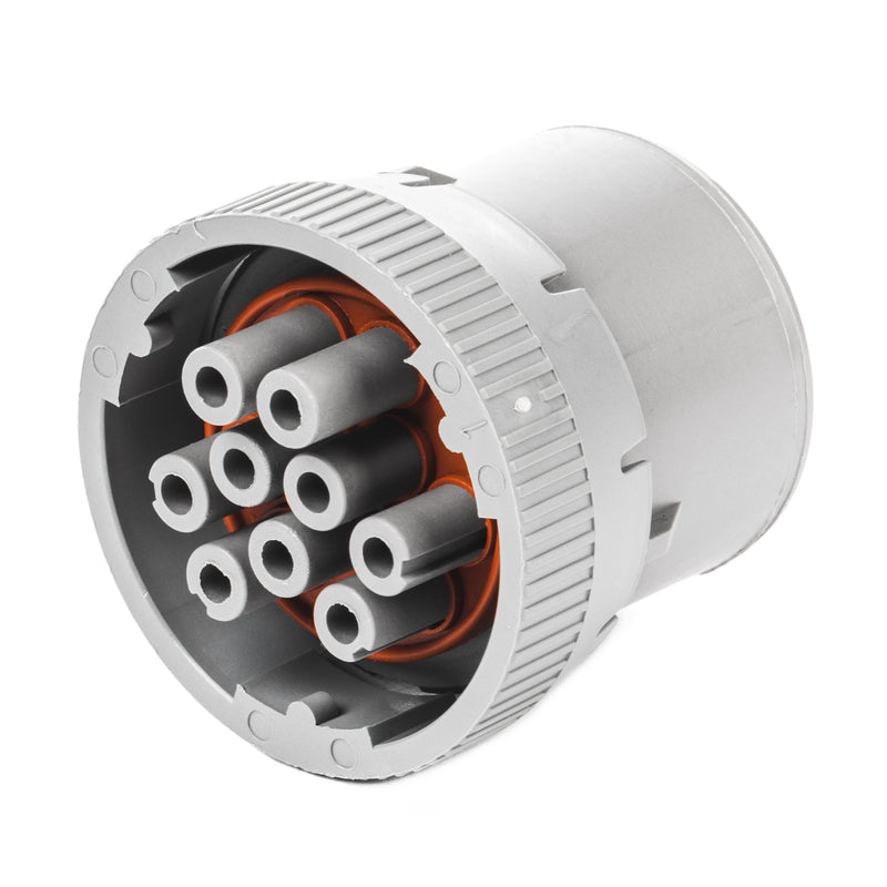 HD16-9-16S - HD10 Series - 9 Socket Plug - Non-Threaded Rear, Gray ...